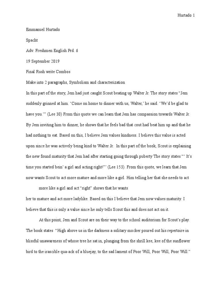 Literary Analysis To Kill A Mockingbird | PDF | To Kill A Mockingbird