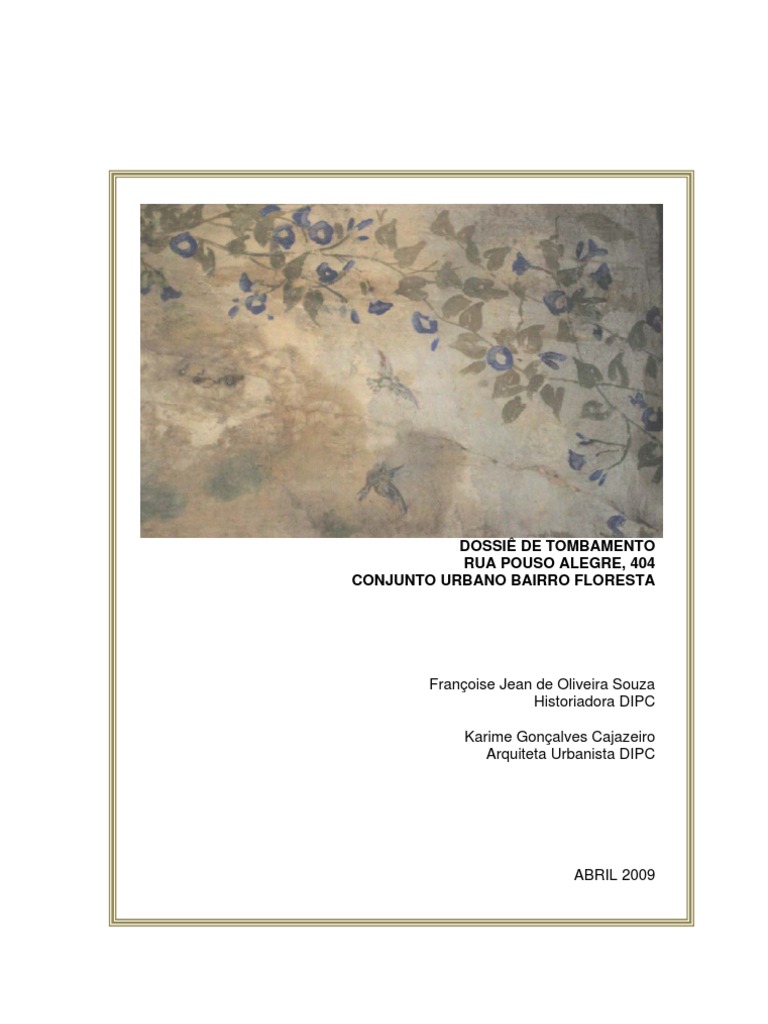 Dossie de Tombamento | PDF | Rio de Janeiro | Herança cultural