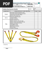 FC 4.1.4 - Chain Sling Assembly Inspection Checklist Form | PDF