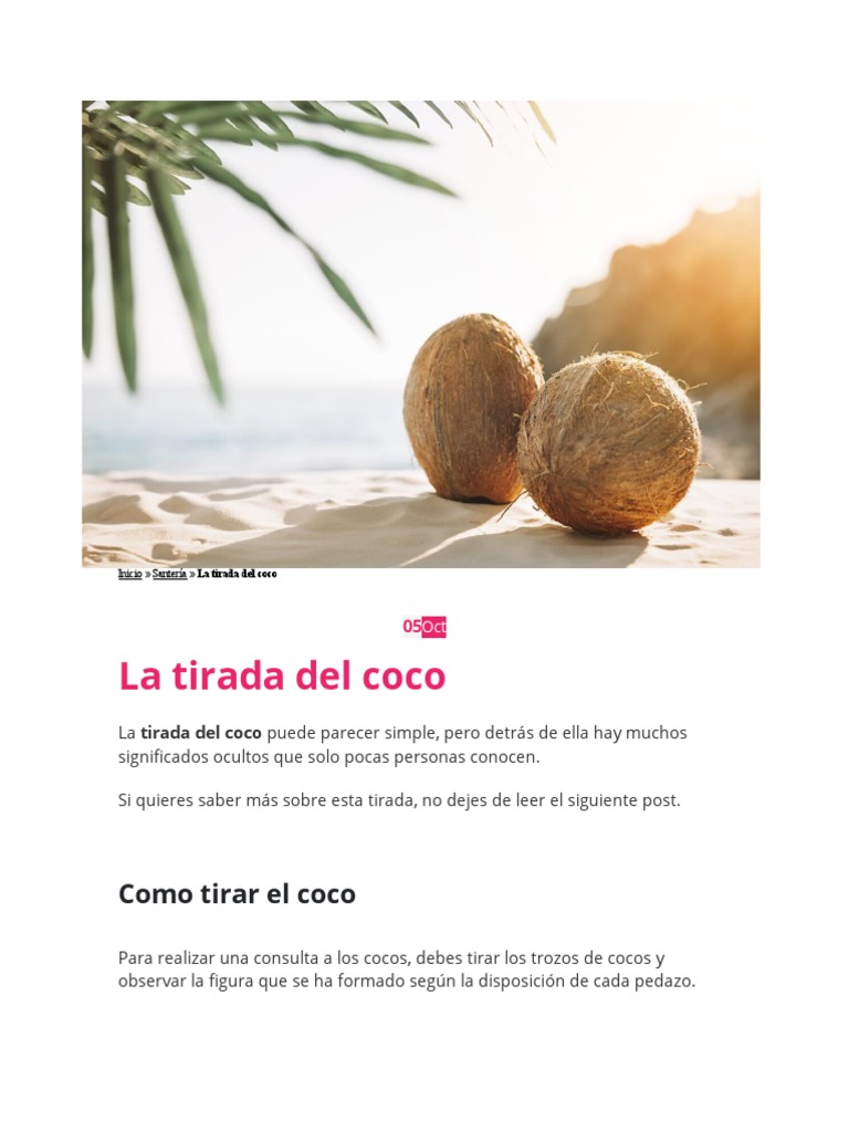 Tirada Del Coco | PDF | Oráculo | Santeria