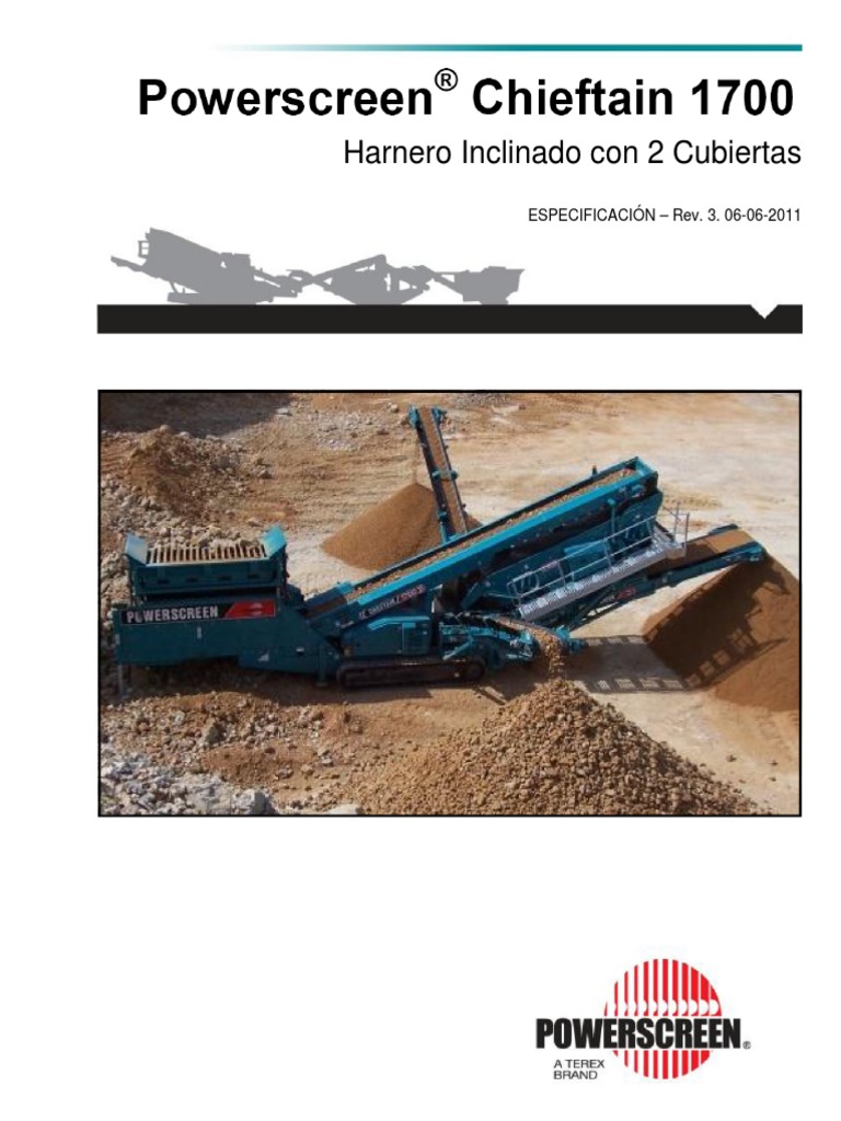 Powerscreen Chieftain 1700 | PDF