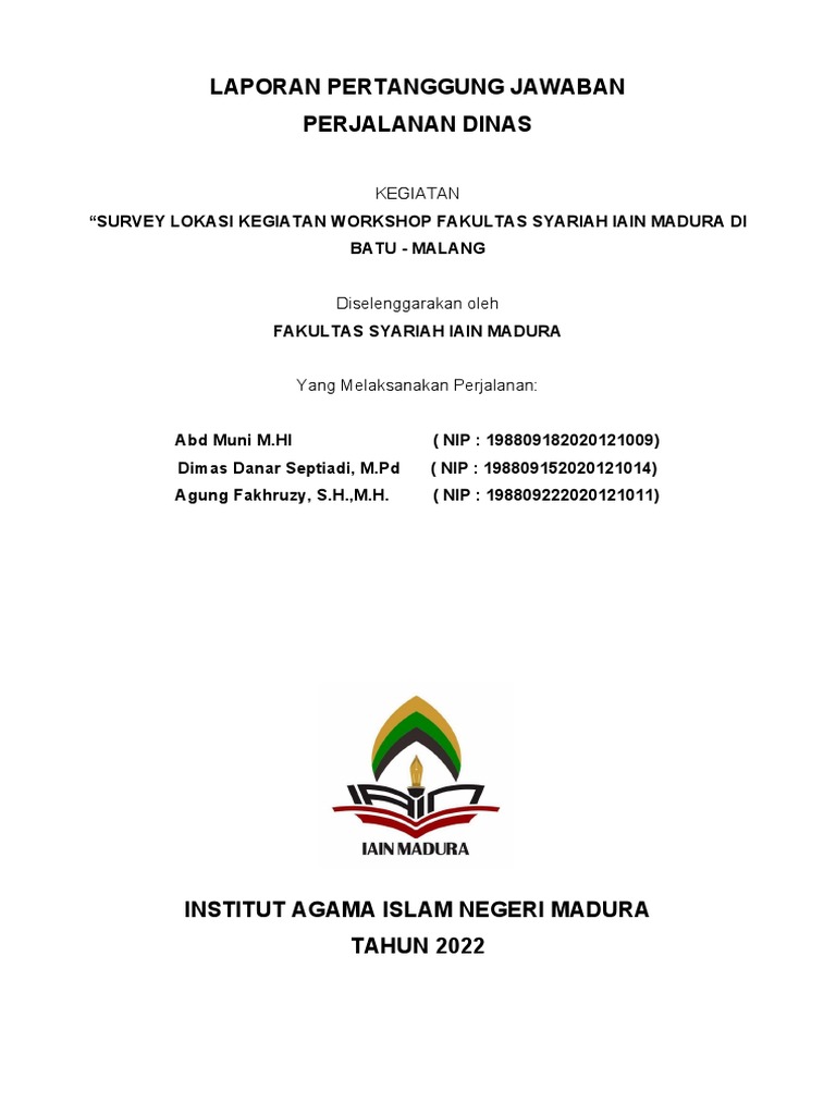 Laporan SPPD Survey Lokasi Kegiatan Workshop | PDF