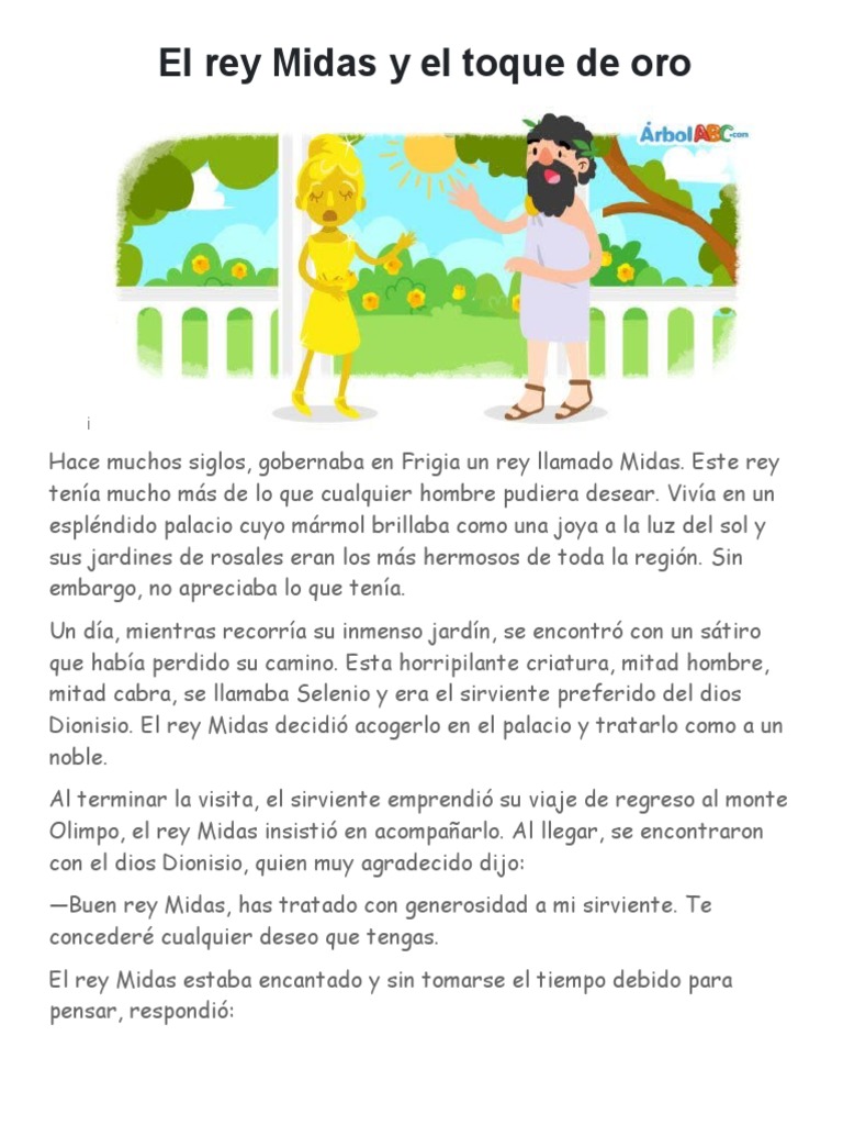 El Rey Midas y El Toque de Oro | PDF | Dioniso