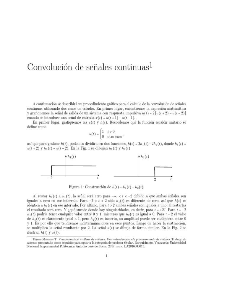 Lectura Ejercicios Resueltos de Convoluci N en Tiempo Continuo | PDF ...