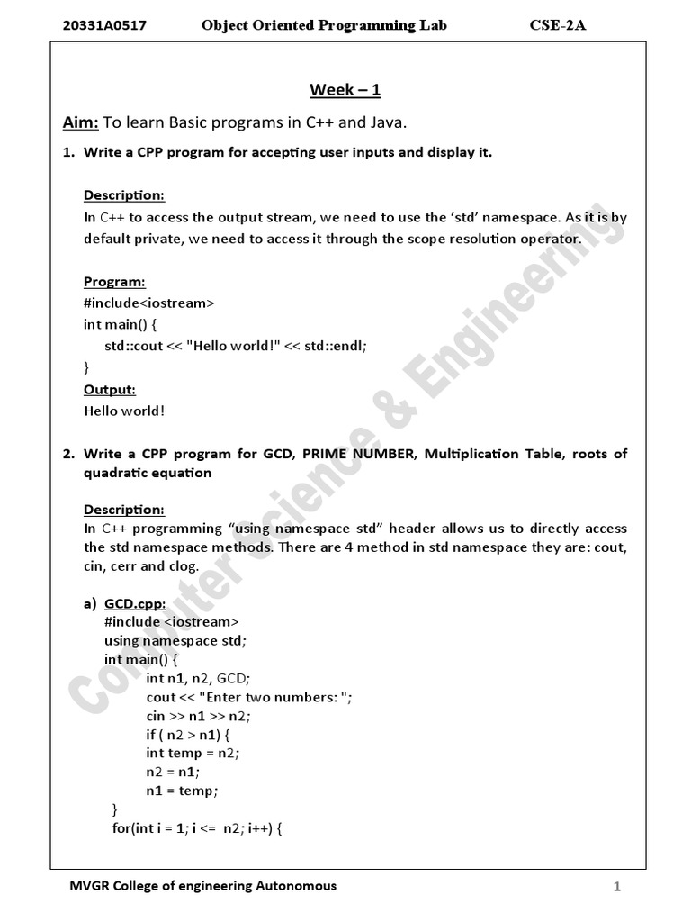 Oop Lab Pdf Inheritance Object Oriented Programming Class Computer Programming