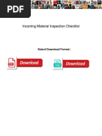 Incoming Raw Material Inspection Report Format in Excel | PDF | Quality ...