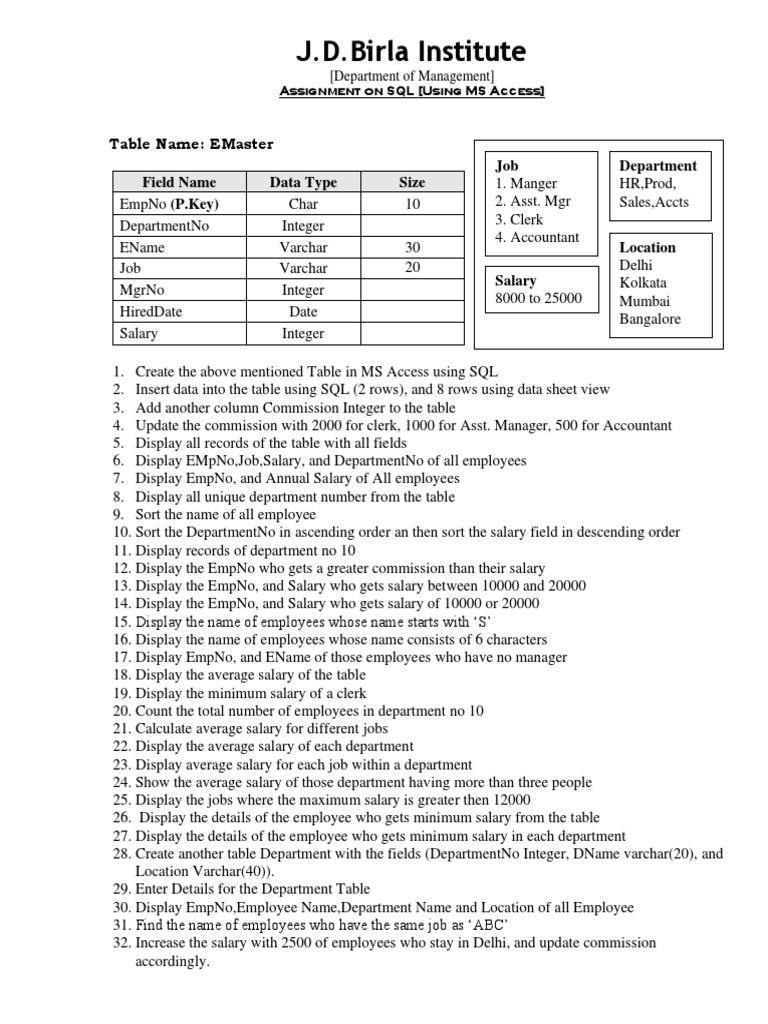 j-d-birla-institute-table-name-emaster-field-name-data-type-size-job
