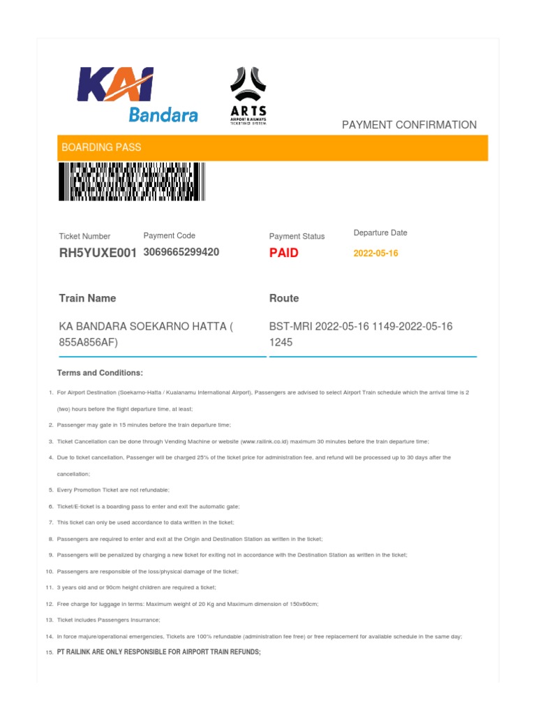 RH5YUXE001: Payment Confirmation | PDF