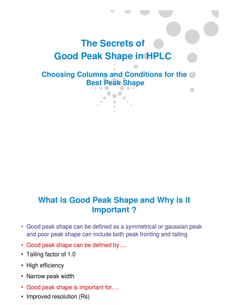 HPLC Peak Shape | High Performance Liquid Chromatography | Chemistry