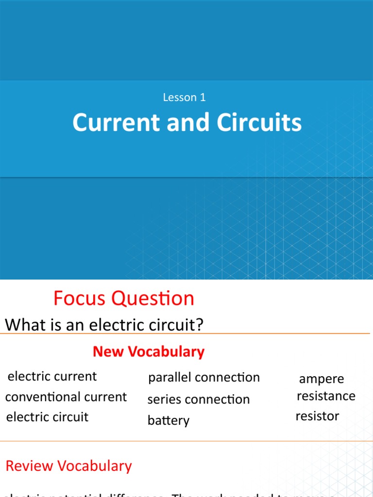 19.1 Current and Circuits | PDF | Electric Current | Electrical ...