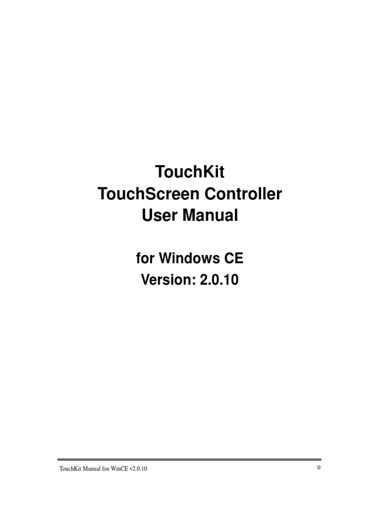 WinCE TouchKit User Guide | PDF | Microsoft Windows | Windows Registry