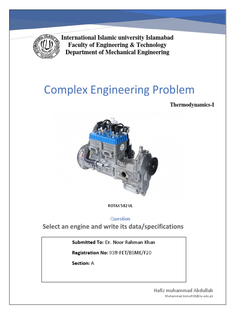 Complex Engineering Problem | PDF | Engines | Heat