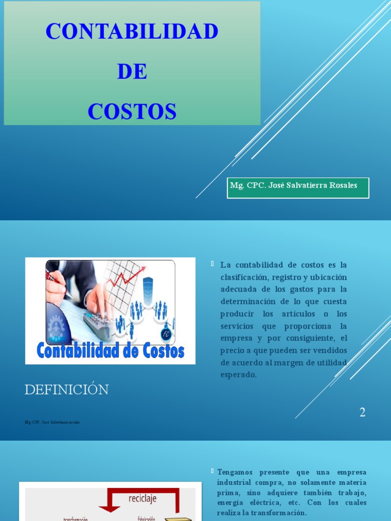 Contabilidad de Costos - 2021-2 | PDF | Costo | Contabilidad
