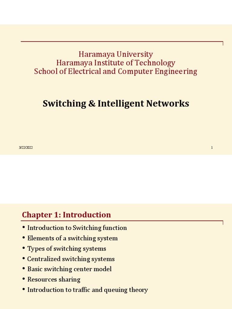 Switching & Intelligent Networks | PDF | Telephone Exchange | Telephone