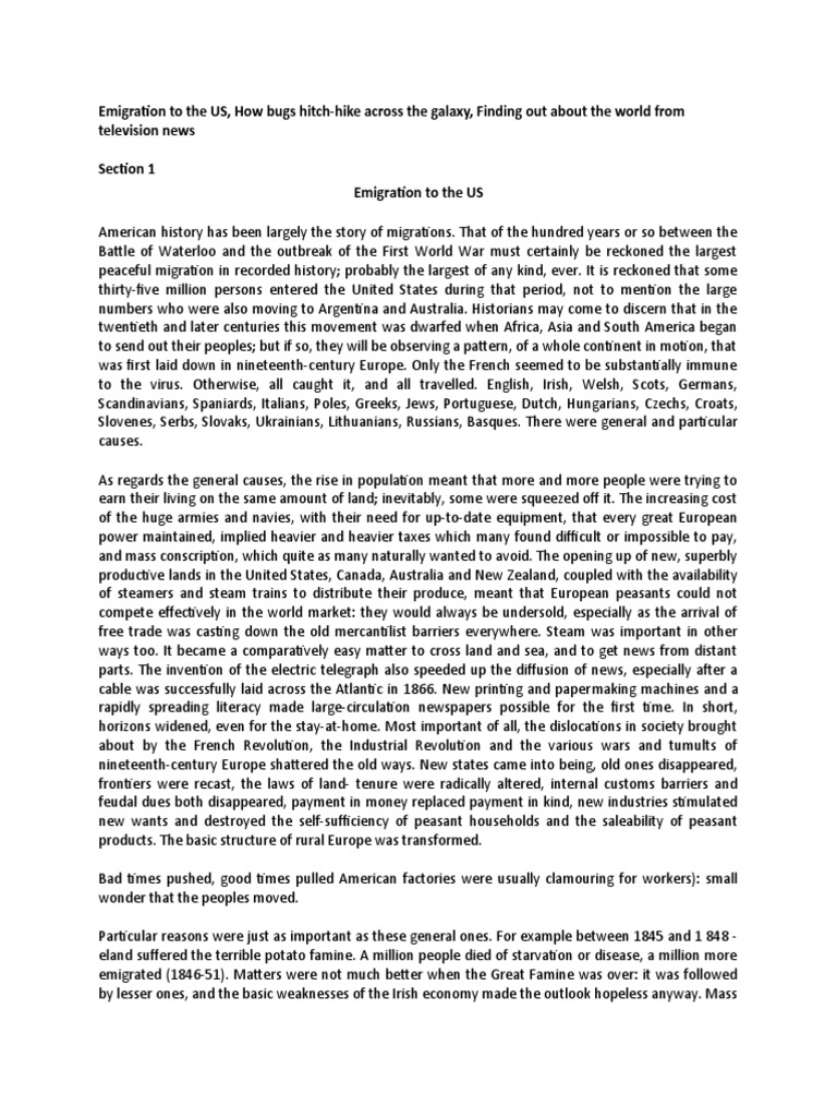 Emigration To The US | PDF | Extraterrestrial Life | Mars