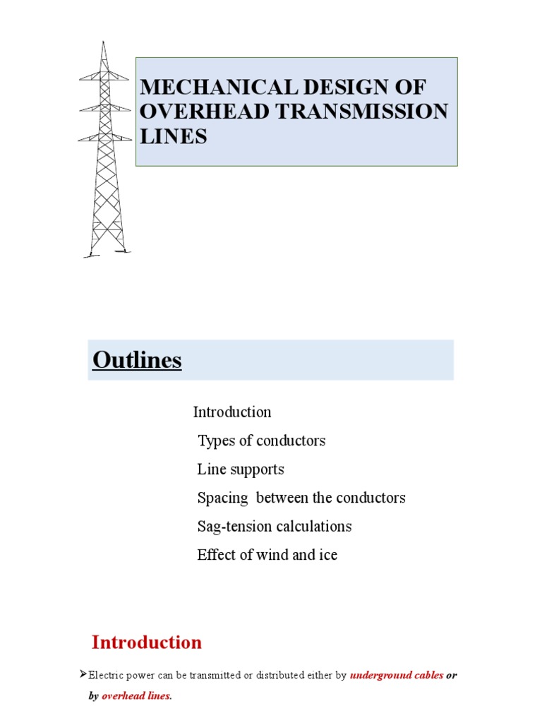 Mechanical Design of Overhead Transmission Lines | PDF | Applied And ...