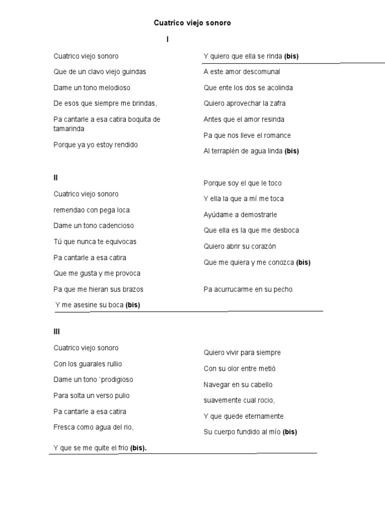 Cuatrico Viejo Sonoro | PDF