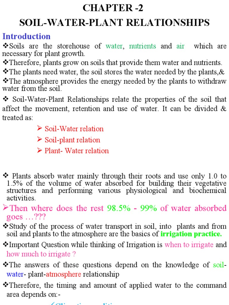 00 Chapter 2 Soil-Water-Plant | PDF | Soil | Porosity