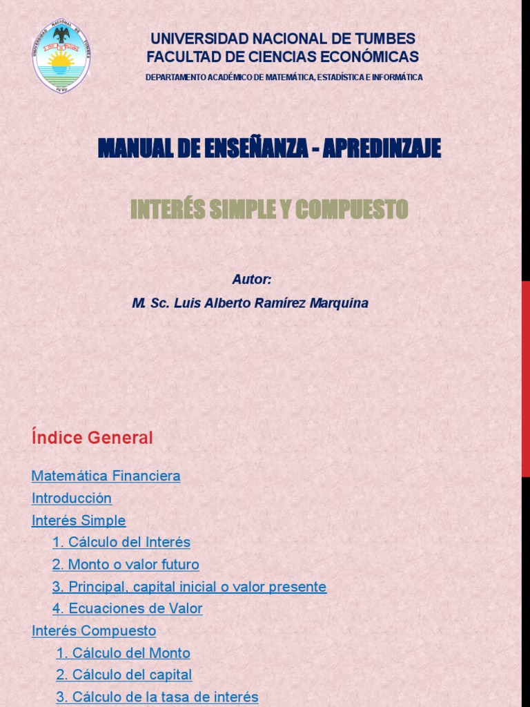 Interes Simple y Compuesto | PDF | Interés | Finanzas Matemáticas