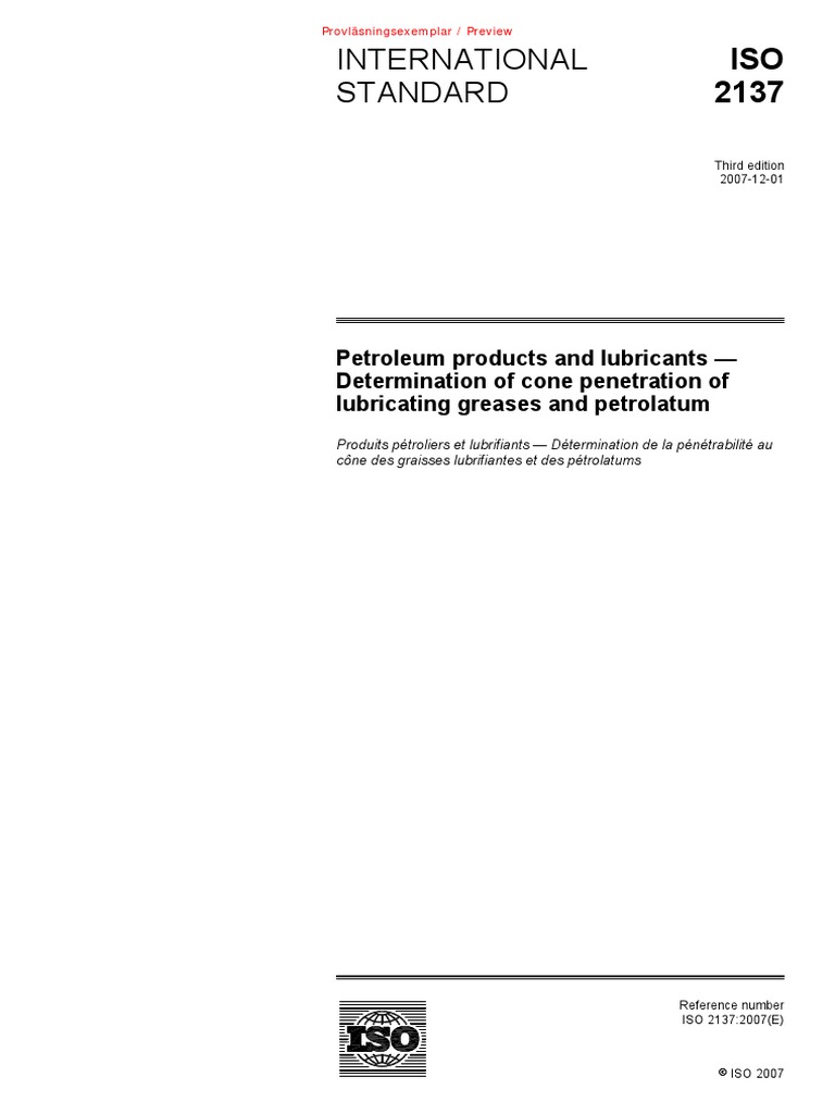 ISO 2137 - 2007 Preview | PDF | International Organization For Standardization | International ...