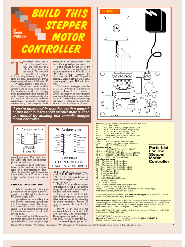 Stepper Motor Controller | PDF | Printed Circuit Board | Resistor