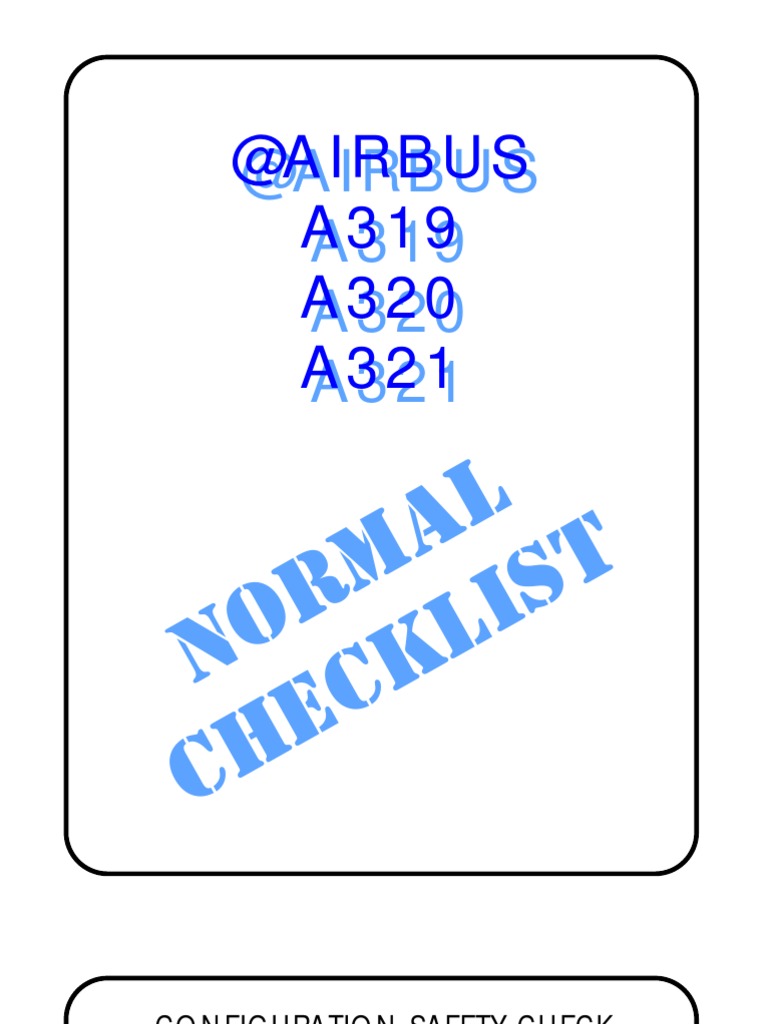 A320 Check List | PDF