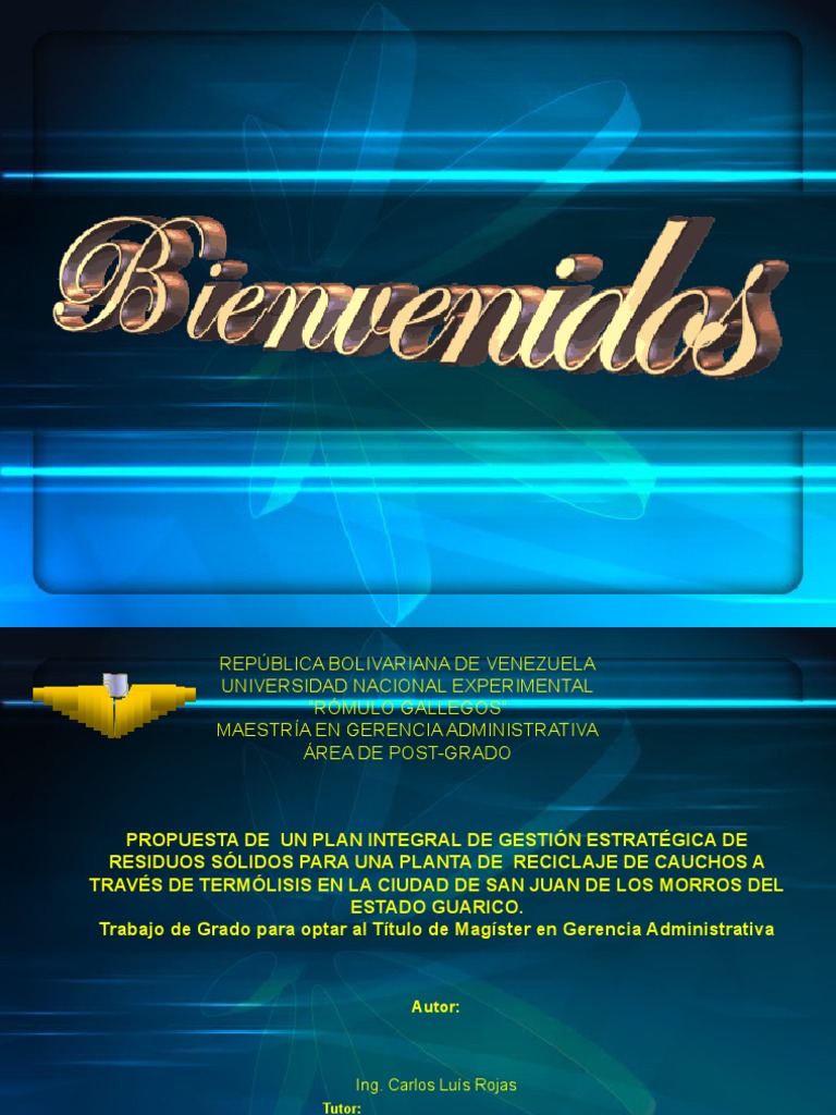 Presentacion TERMOLISIS CLRT 2012.ppt COMPLETA | PDF | Residuos | Ecología