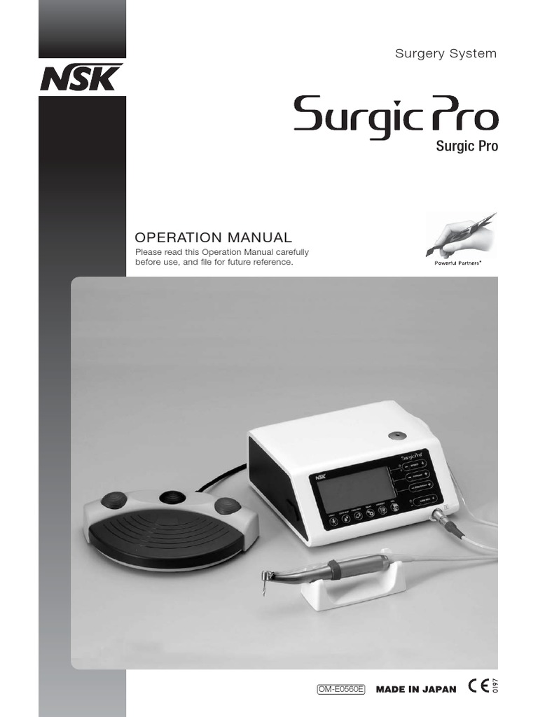 NSK Surgic Pro Surgery System Manual | PDF | Usb Flash Drive ...
