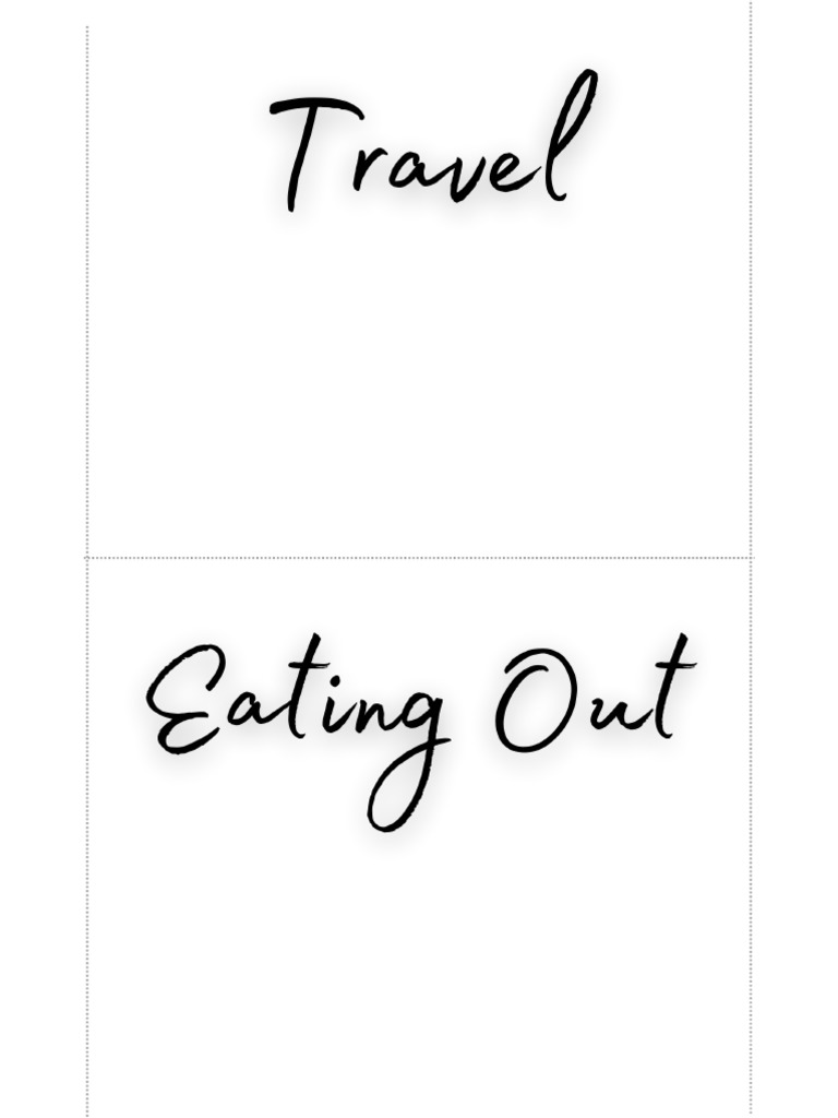 Travel:Eating Out Cash Envelopes | PDF