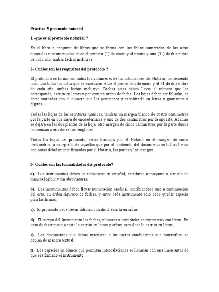 Práctica 5 Protocolo Notarial | PDF | Justicia | Crimen y violencia