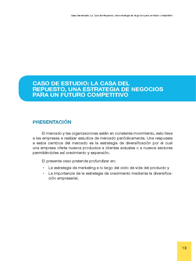 Caso de Estudio Marketing Estrat Gico 1 1 | PDF | Gestión estratégica | Marketing