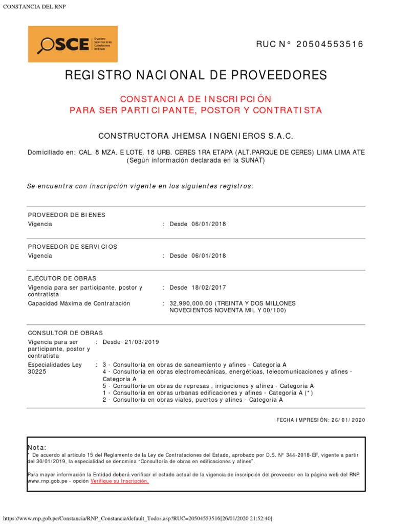 5 Constancia Del RNP | PDF