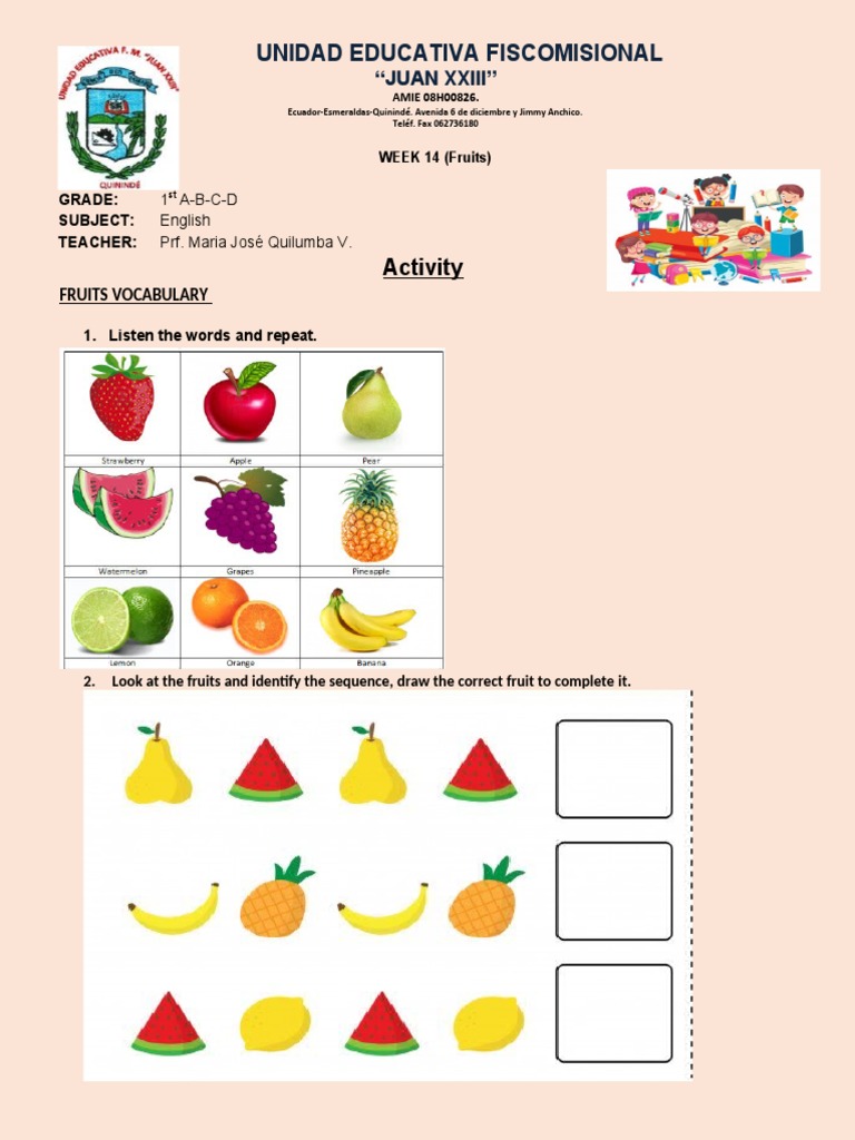 Fruits (Week 14) | PDF