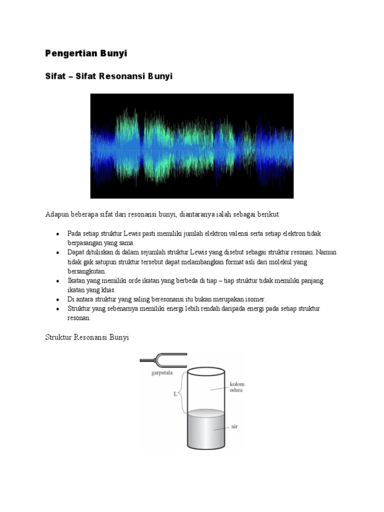 Sifat dan Contoh Resonansi Bunyi | PDF