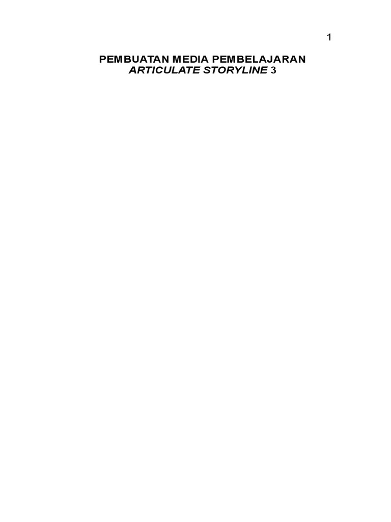 Pembuatan Media Pembelajaran Menggunakan Articulate Storyline 3 | PDF