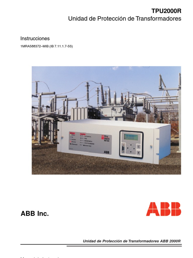 tpu2000R-Unidad de Protección de Transformadores | PDF | Transformador ...