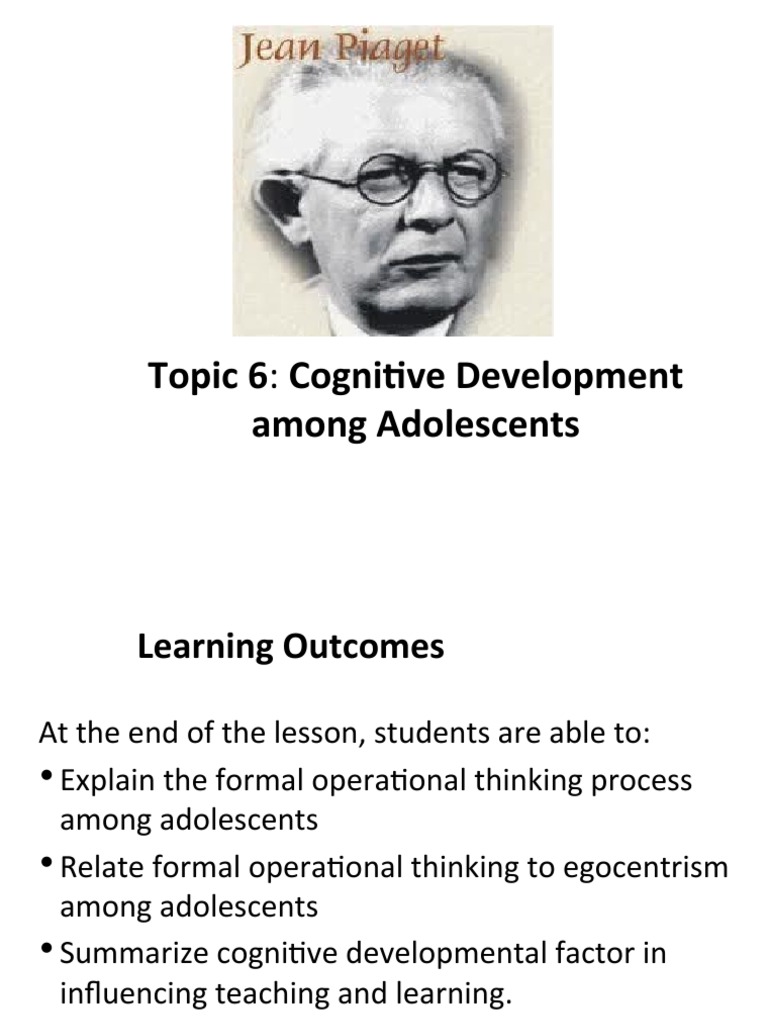 Cognitive Development Among Adolescents | PDF | Cognitive Development ...