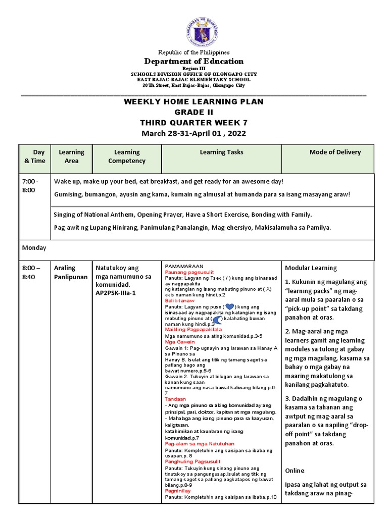 Eves WHLP q3 Week7-Grade2 | PDF