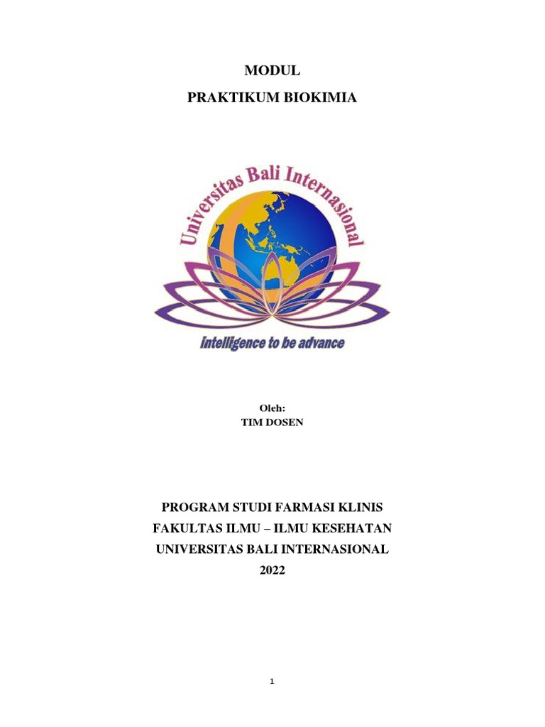 Modul Praktikum Biokimia 2021 - 2022 | PDF