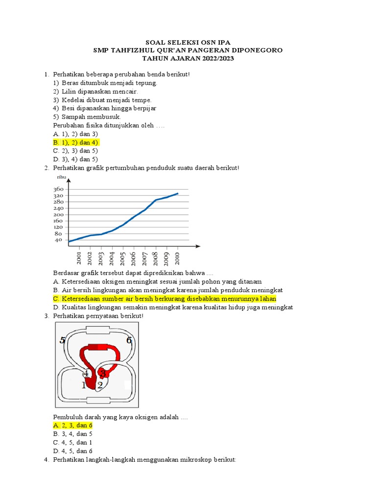 Soal Seleksi Osn Ipa | PDF | Teknologi & Rekayasa