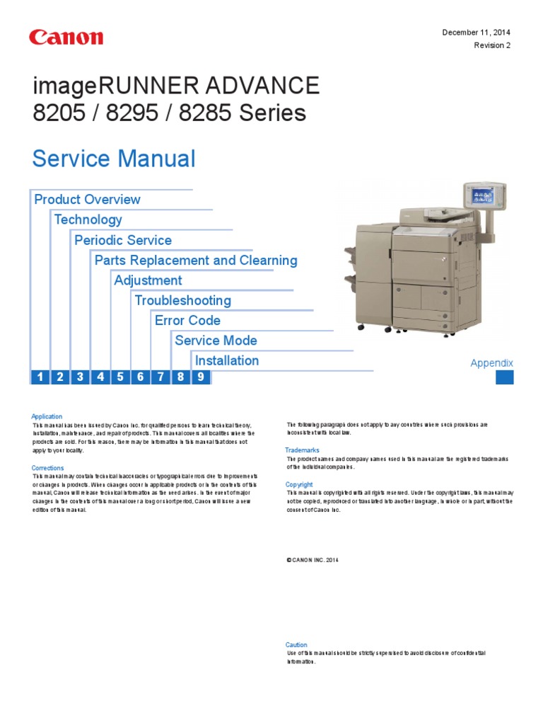 Canon Ir - ADV - 8205 - 8295 - 8285 - SM | PDF | Electronic Circuits ...