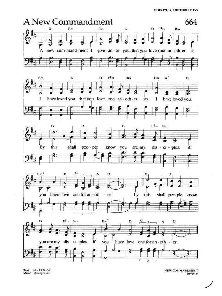 A New Commandment W Lyrics | PDF