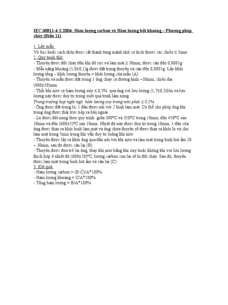 IEC 60811-4-1 - Ham Luong Carbon | PDF
