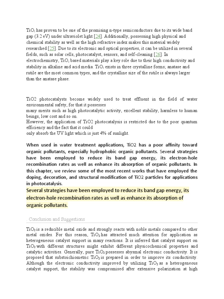 Tio2 Advantages and Disadvanges | PDF | Titanium Dioxide | Materials
