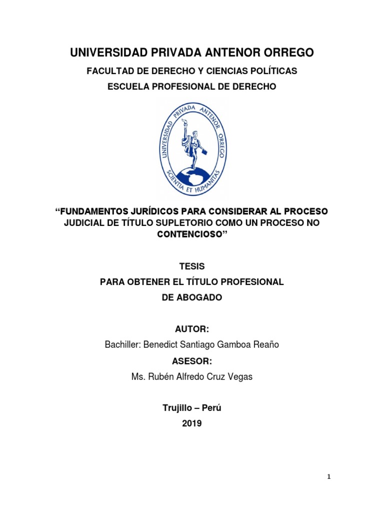 Rep Dere Benedict - Gamboa Fundamentos - Jurídicos.considerar - Proceso ...