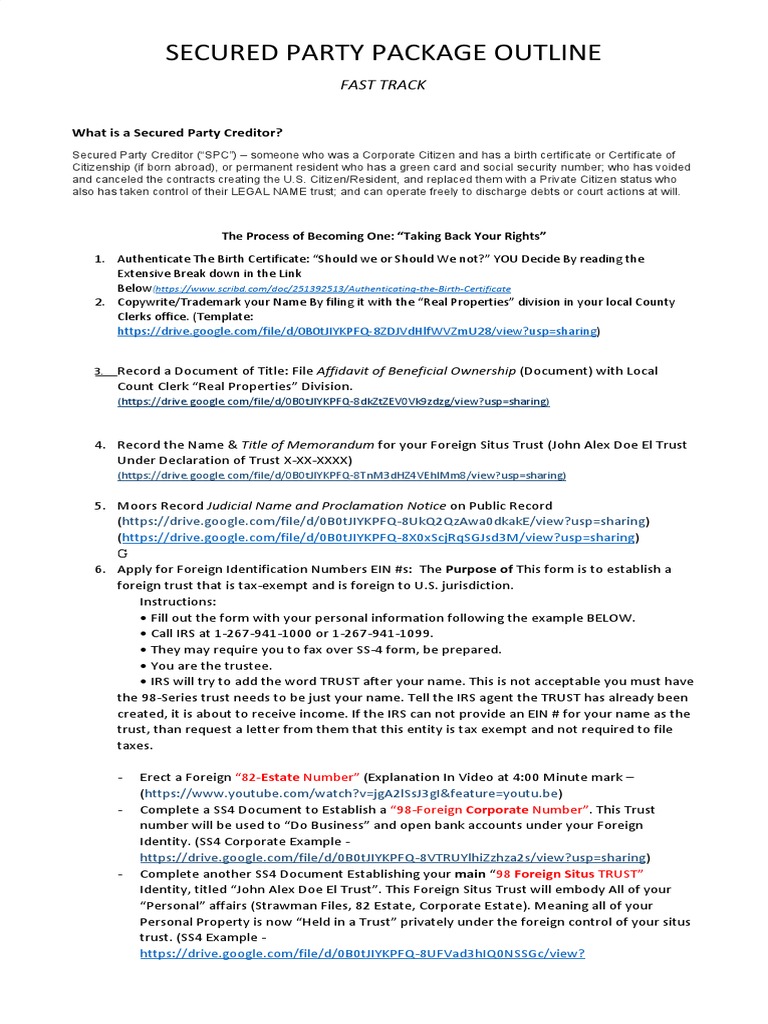 Secured Party MASTER FILE | PDF | Trust Law | Social Security Number