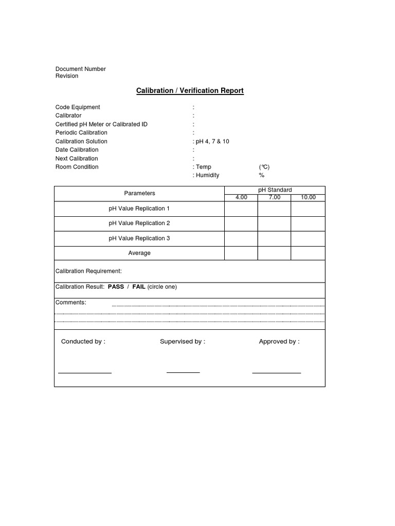 PH Meter Verification Report | PDF
