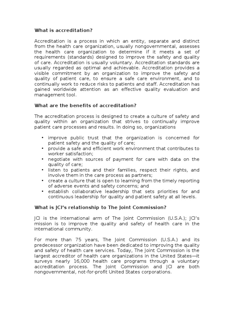 Jci | Download Free PDF | Joint Commission | Patient Safety