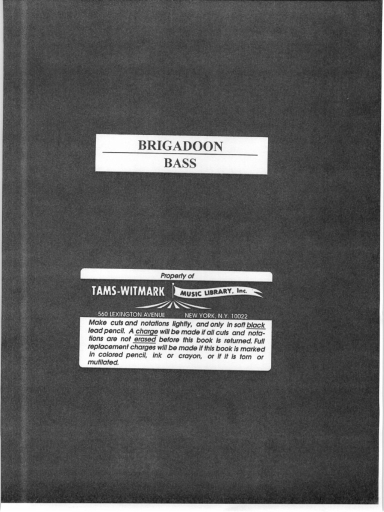 Brigadoon - Bass | PDF