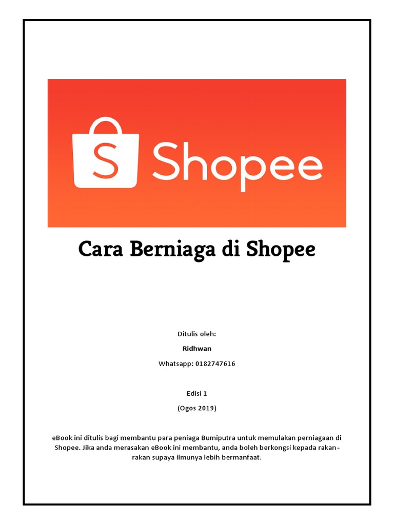 Cara Berniaga Di Shopee (Edisi 1) | PDF